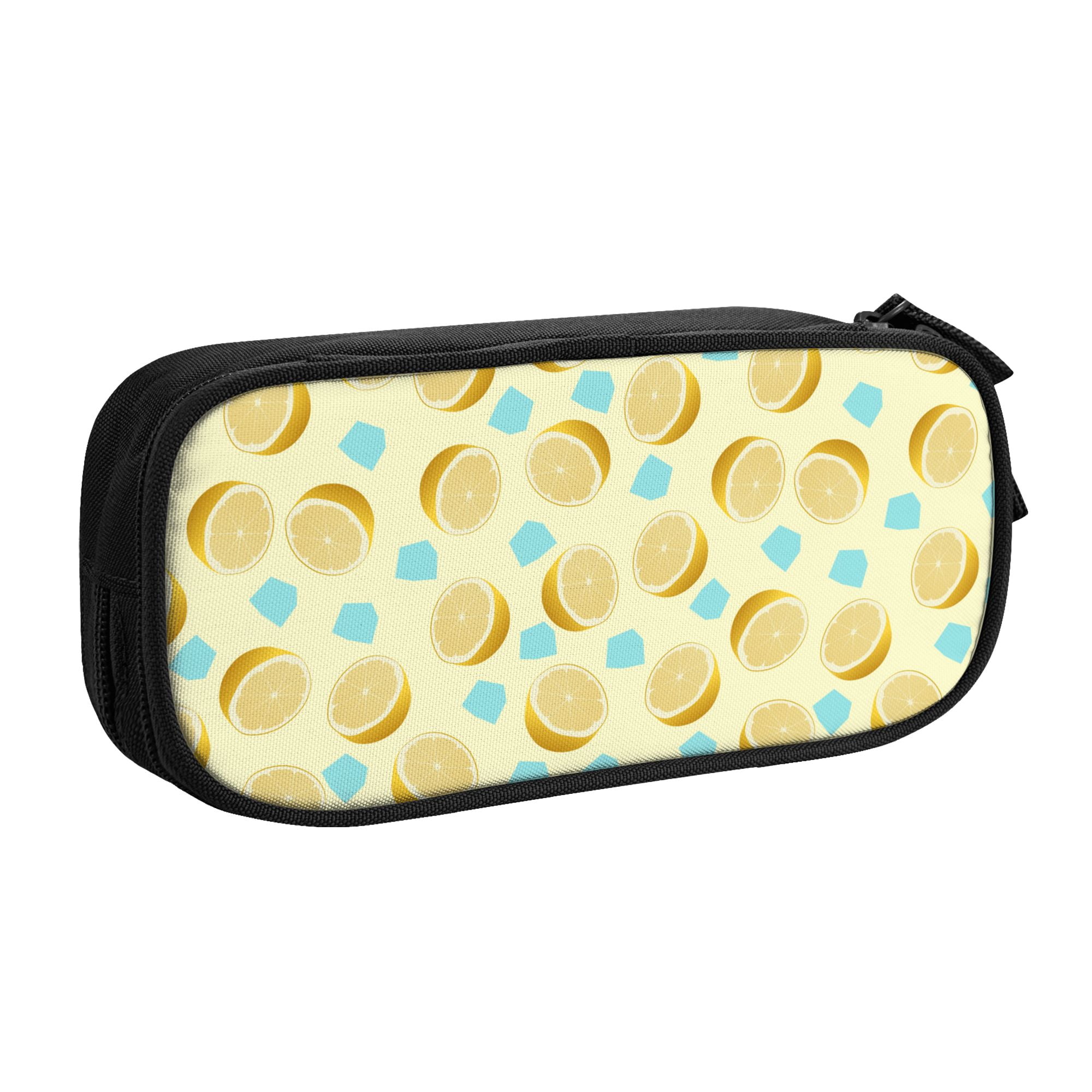 TEQUAN Large Capacity Pencil Case, Lemon Citrus Ice Fruit Backdrop ...