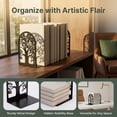 Unique Bargains Metal Tree Design Book Ends for Shelves Black Tree ...