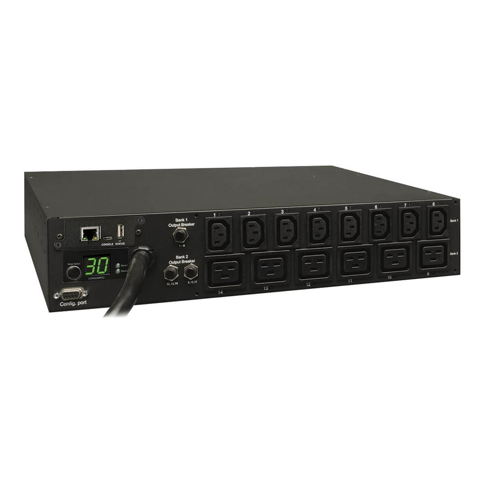 Tripp Lite PDU Switched 208V - 240V 5.8kW 30A 8 C13; 6 C19 L6-30P 2URM ...