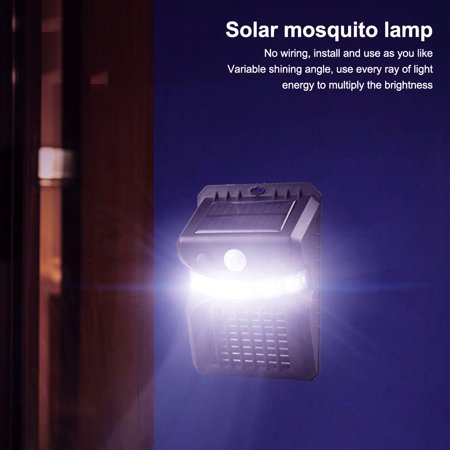 Solar Powered Rechargeable Pest Lamp Electric Shock Body Motion Sensor ...
