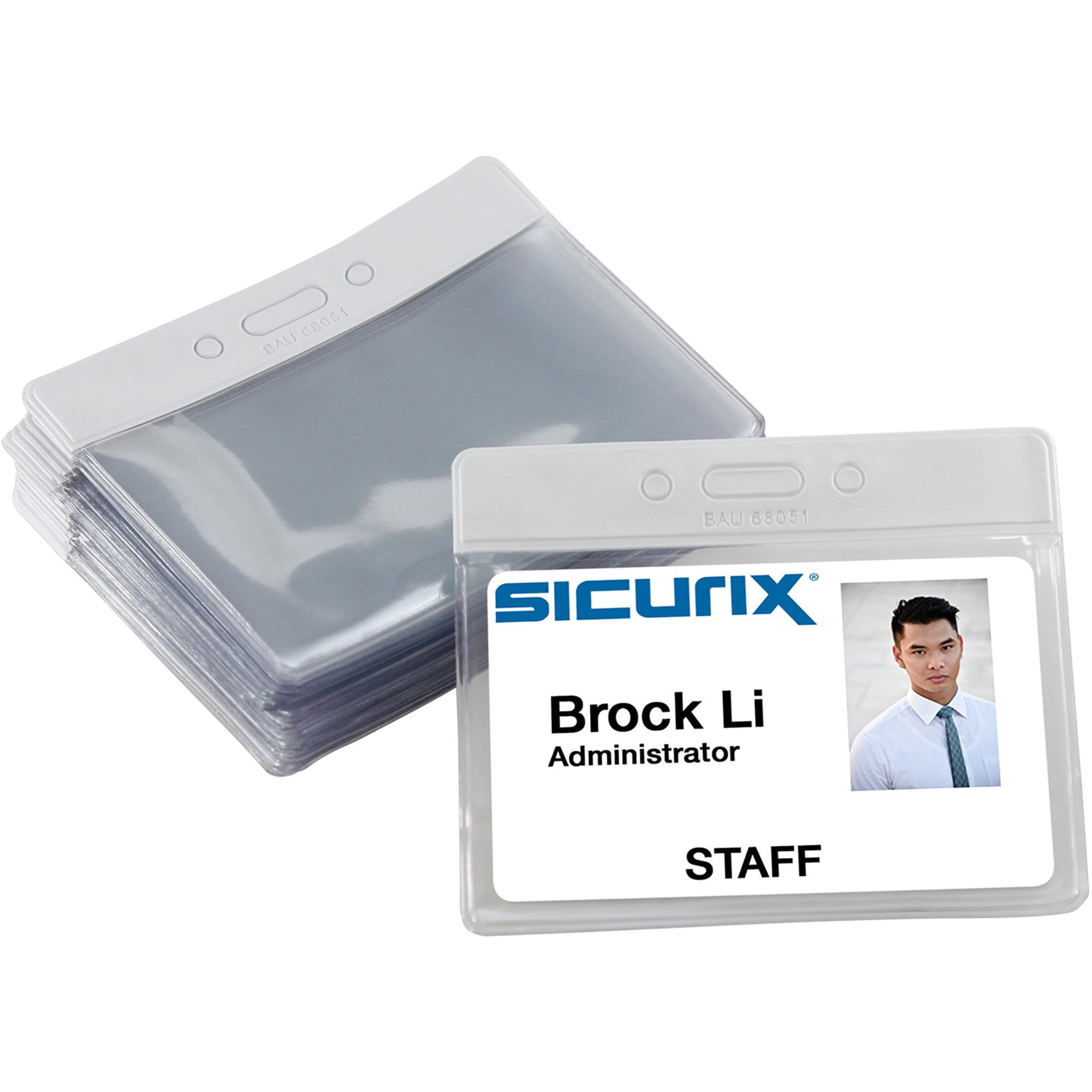 SICURIX Color-coded Vinyl Horizontal Badge Holder, Box of 50 - Walmart.com