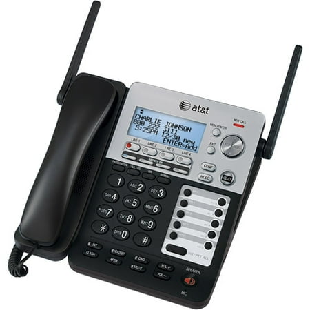 AT&T SynJ SB67158 DECT 6.0 4-Line Corded/Cordless Small Business Phone ...