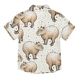 Dailycode Small Short Sleeve Button Down Shirts Cute Capybara and Dots ...
