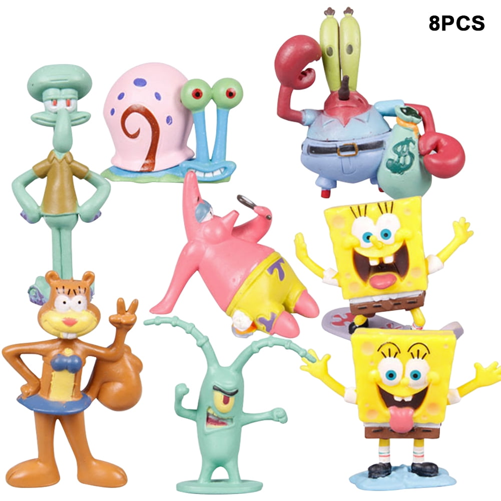6 SpongeBob Squarepants PVC Action Figure set Patrick Star Dolls Toy ...