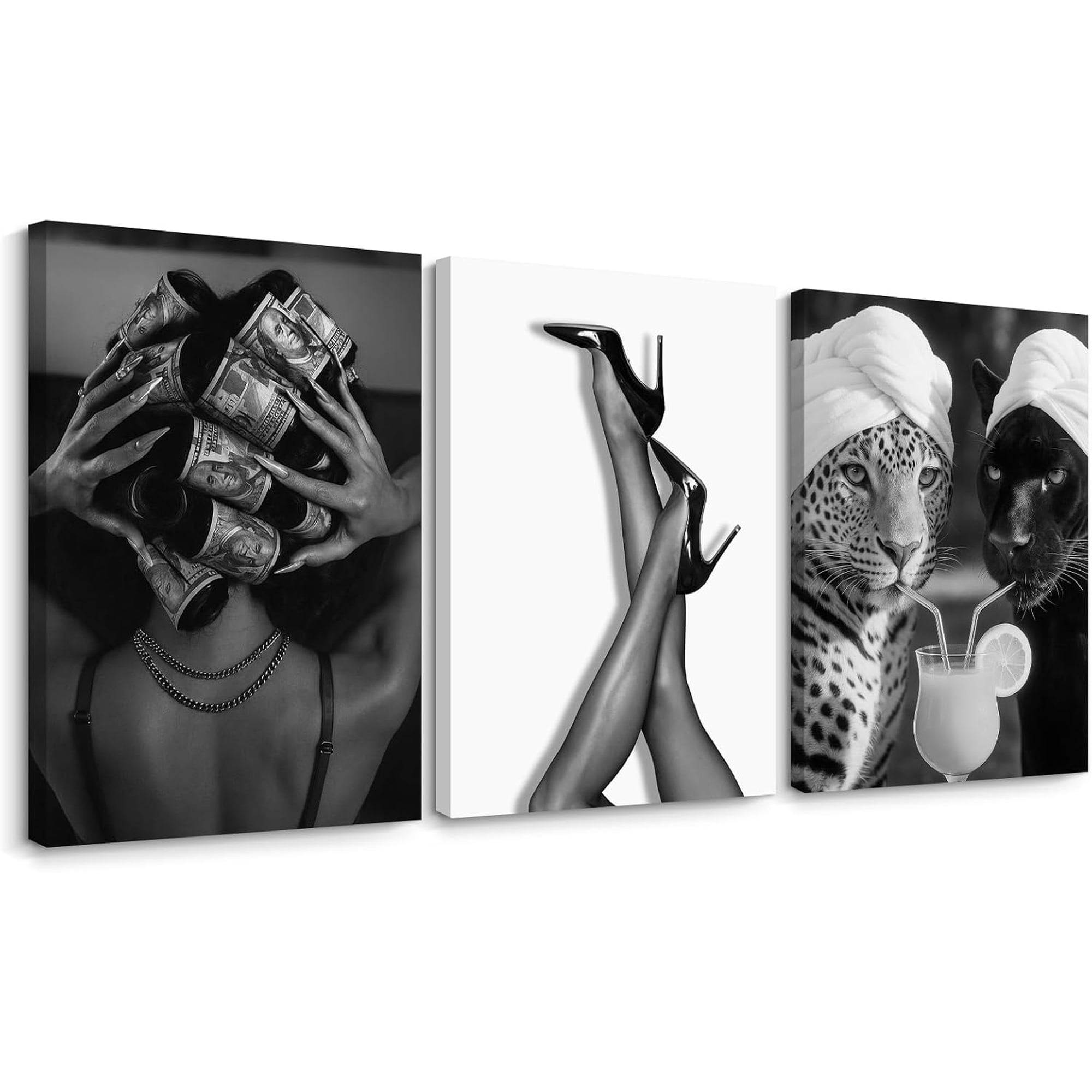 Click here for Huangxibin Myhong.1 Trendy Leopard Wall Art Black... prices