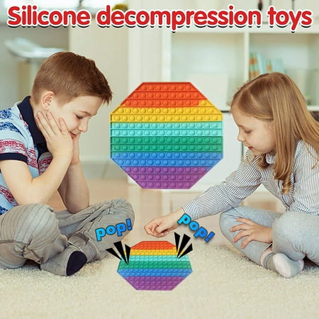 Fidget Toy Push Pop Up Press Bubble Toy Press Bubble Silicone Portable ...