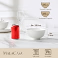 26 OZ Porcelain Soup Bowls Set of 4, White Ceramic for Kitchen, Cereal ...