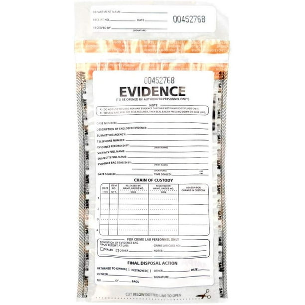 Plastic Evidence Bags, Small - 100 Pack - Walmart.com - Walmart.com