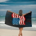 Abstract USA Flag Design Beach Towel - Distressed Red & White Stripes ...