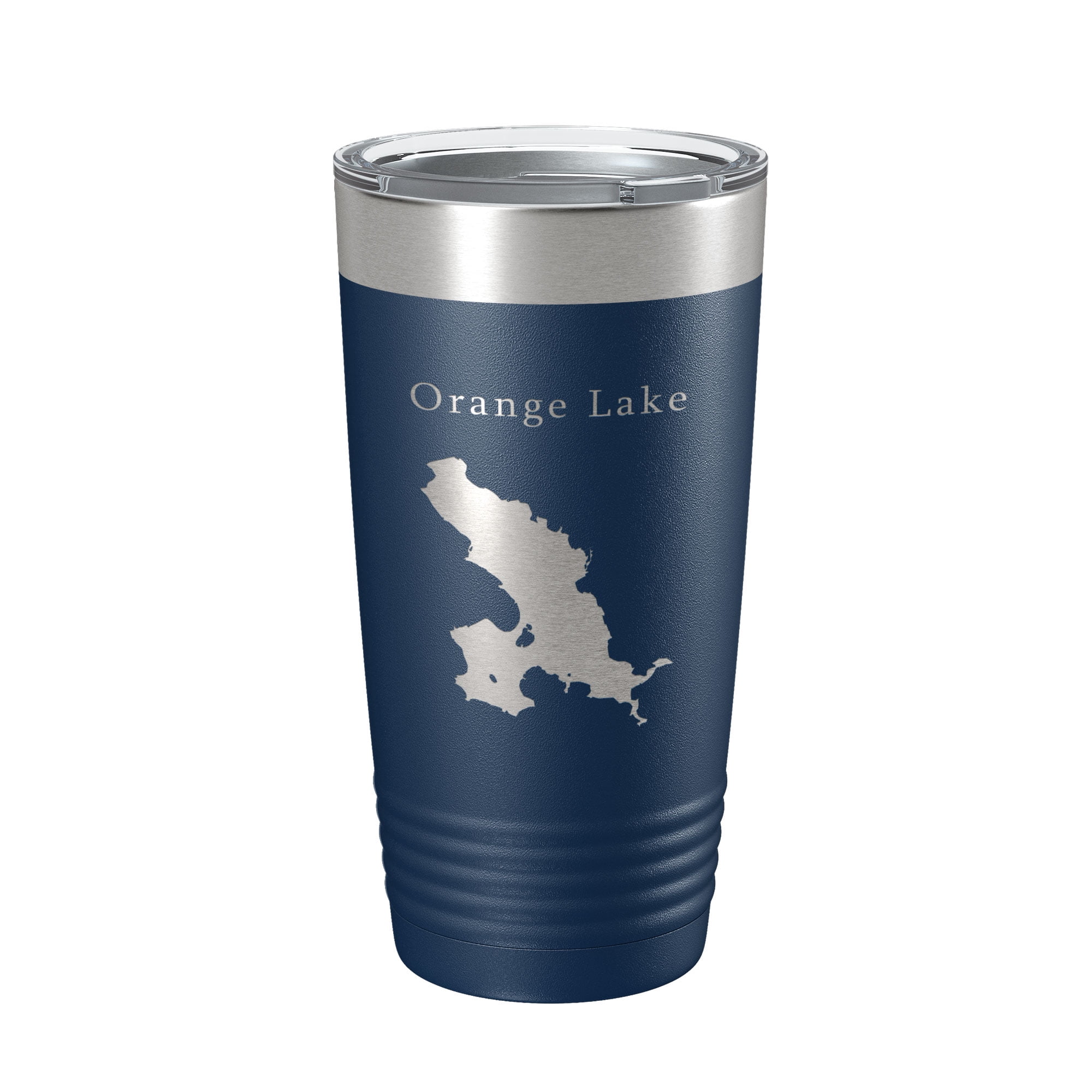 Orange Lake Map Tumbler Travel Mug Insulated Laser Engraved Coffee Cup ...