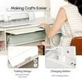 Cricut Compatible Craft Cabinet, Large Furniture with Charging Station ...