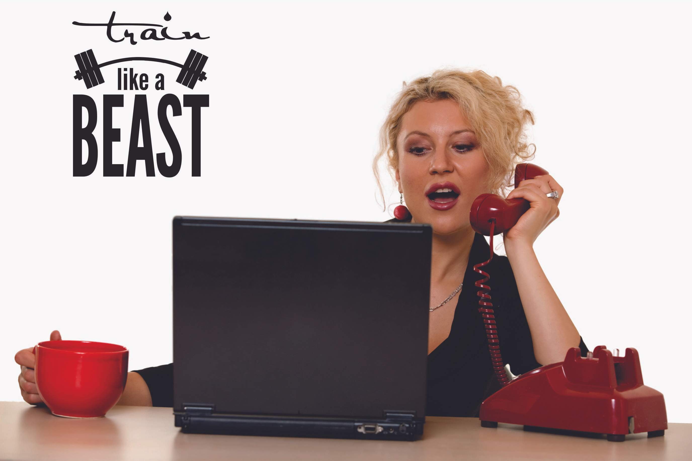 Train Like A Beast Wall Art Decal | Motivational Quotes DIY Bedroom ...