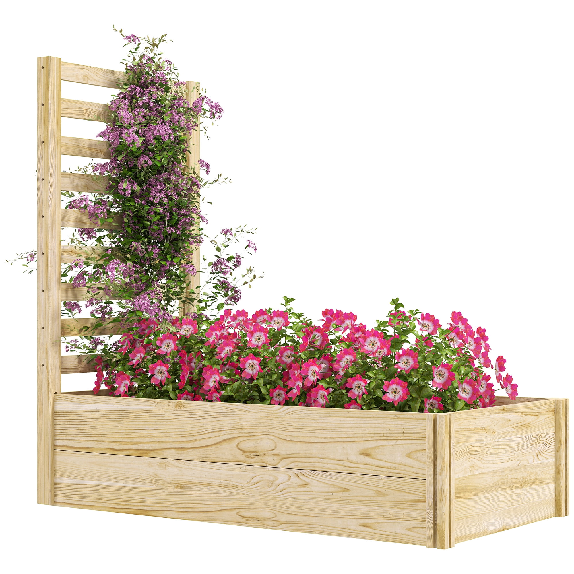 Click here for Outsunny 43 Raised Garden Bed Wooden  Planters Box... prices