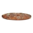 Round Wood Table Top 27.6", Solid Reclaimed Wood Replacement Tabletop ...
