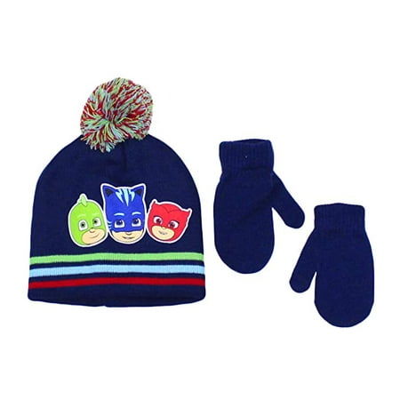 Beanie Cap - PJ Mask - Navy Team of 3 w/Mittens New 382220 | Walmart Canada