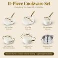 Gotham Steel Modern Collection 11-Piece Ceramic Nonstick Cookware Set ...