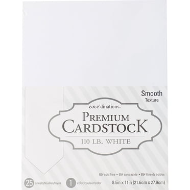 "Neenah School Supplies Package: White Plain Letter Size Cardstock, 8.5 ...