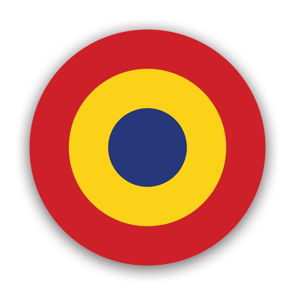 Romanian Roundel Sticker Decal - Self Adhesive Vinyl - Weatherproof ...