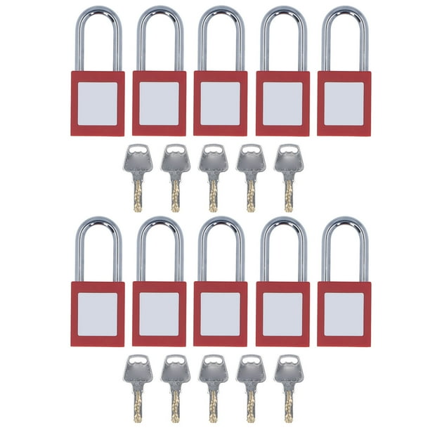 10Pcs Lockout Tagout Cable Lock Chrome Plated Reusable One Piece Shell ...