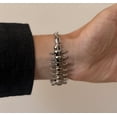 Heavy Silver Centipede Chain Bracelet - Chunky Punk Titanium Steel Cuff ...