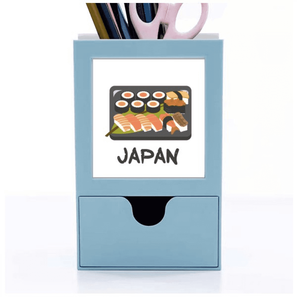 Traditional Japanese Sushi Box Desk Supplies Organizer Pen Holder Card ...