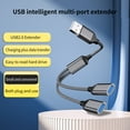 Nylon Braided USB Power Splitter Cable USB Adapter for Charging/Data ...