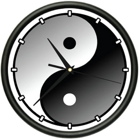 YIN YANG Wall Clock karma feng shui asian ying gift - Walmart.com