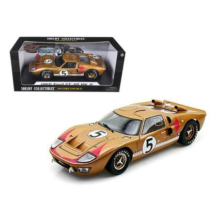 1966 Ford GT-40 MK II #2 Black 1/18 Diecast Model Car by Shelby ...