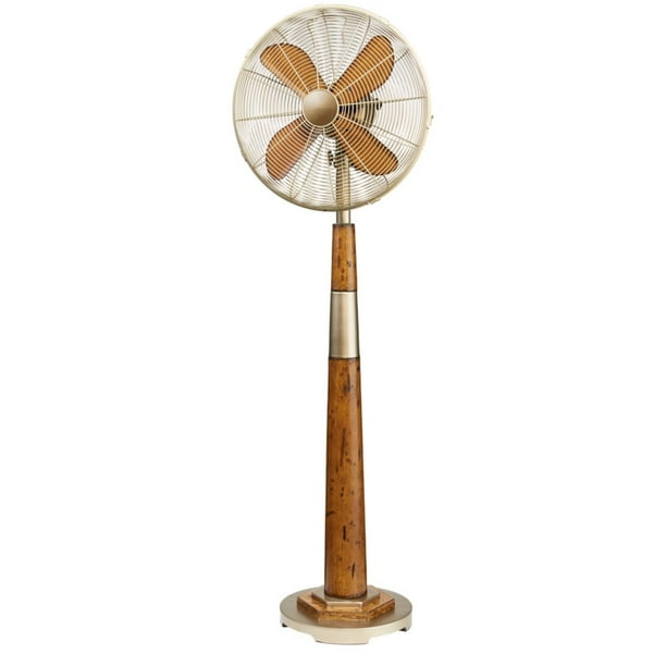 55" Stylish Vintage Gold Base and Neck with Brown Wood-Grain Body ...