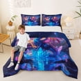 Aikeke Abstract Magic Dragon Queen Comforter Set 3 Pieces, Gradient ...