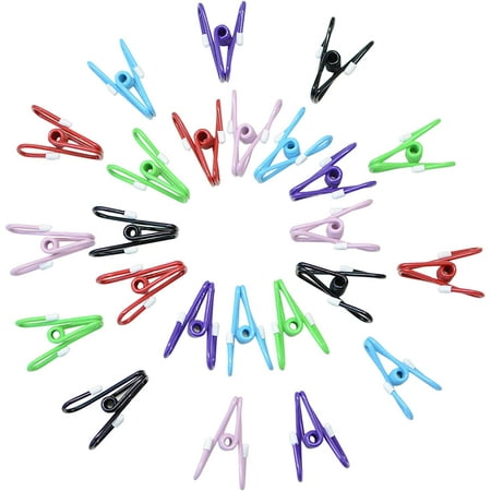 Chip Clips 24pcs Utility PVC-Coated Steel Clips with Removable Caps for ...