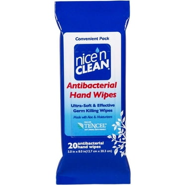 Nice 'n Clean Antibacterial Hand Wipes, Sanitizing Travel Pack, Germ ...