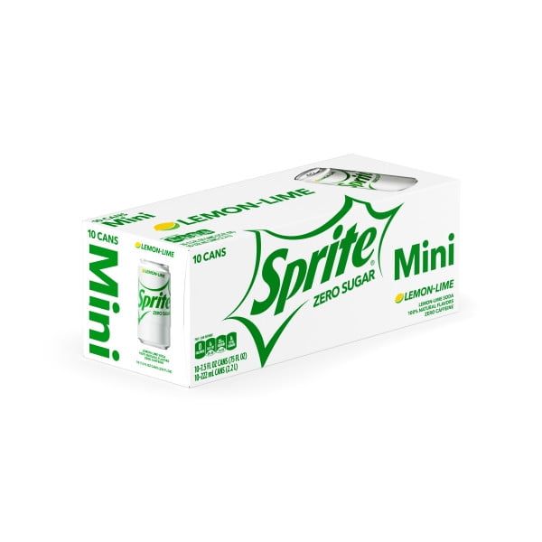 Sprite Diet Zero Sugar Lemon Lime Mini Soda Pop Soft Drink, 7.5 fl oz ...