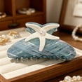 SANWOOD Hair Claw Imitation Pearl Inlaid Starfish Shape Back Head ...