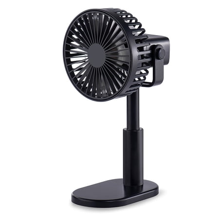 QUETO Desk fan, USB rechargeable, 360° rotating electric desk fan ...