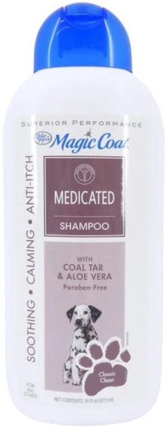 Magic Coat Medicated Shampoo with Coal Tar and Aloe Vera Classic Clean ...
