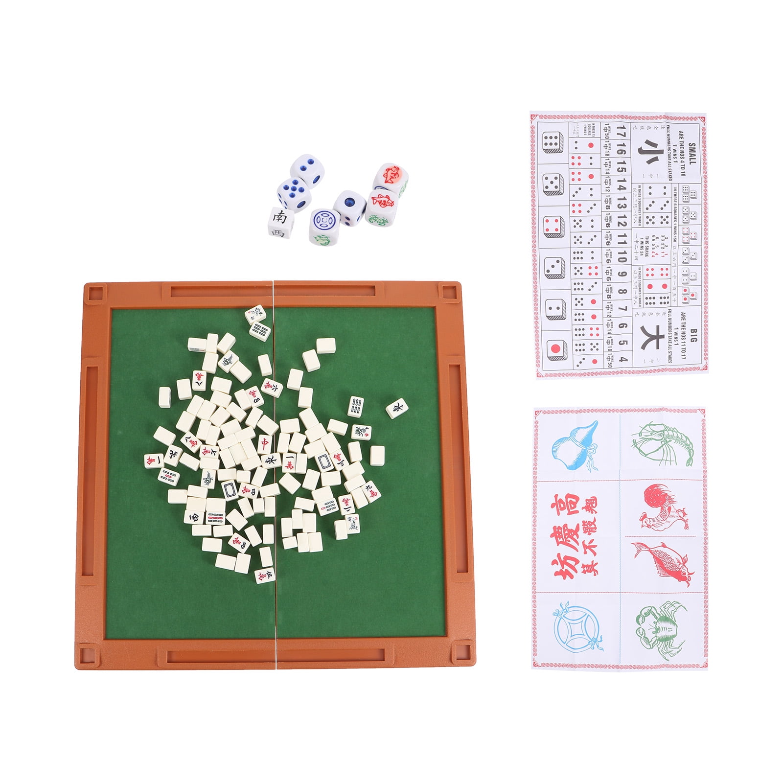 Buy HEMOTON 1 Set Mini Mahjong Game Traditional Chinese Mahjong Toy ...