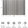 MontVoo Outdoor Rug Mat Non Slip Machine Washable Woven Rugs 6x9 ft ...