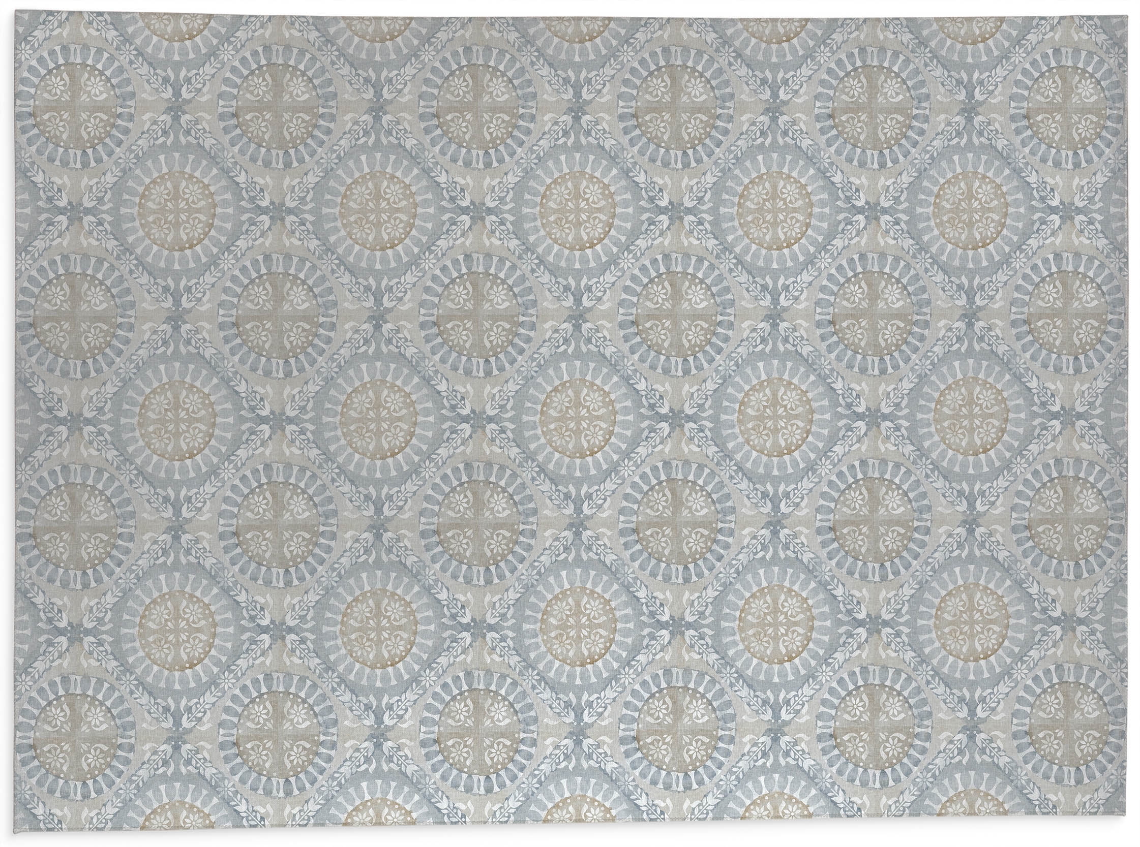 WATERCOLOR MEDALLIONS BLUE Indoor Floor Mat By Kavka Designs - Walmart.com