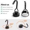 SKYCARPER Magnetic Hooks, Heavy Duty Neodymium Hooks, 6 Pack, Black ...