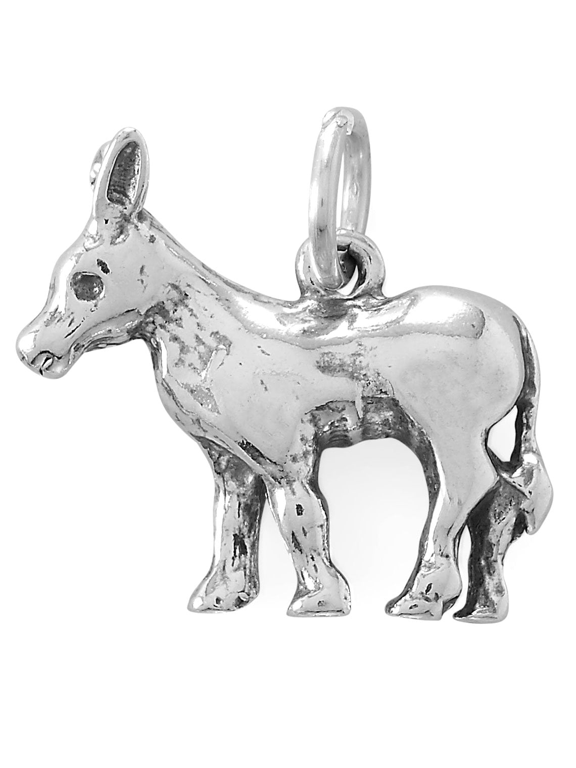 Donkey Charm Sterling Silver Antiqued Finish 3D - Walmart.com