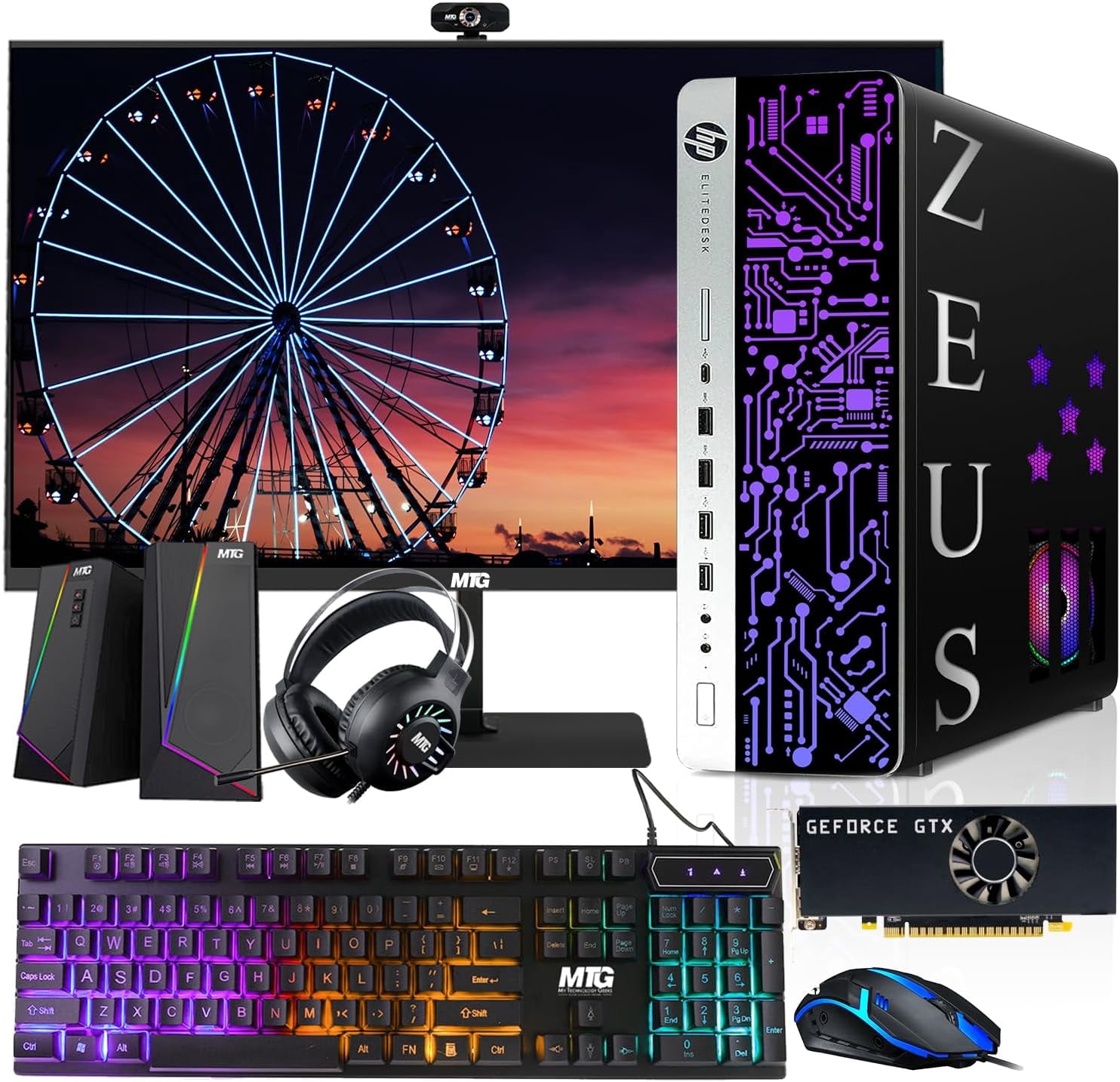 Restored HP G3 Gaming Desktop PC,Intel Core i5 6th Gen,GTX 1050 TI 4GB ...