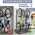 5 Bike Storage Rack, Freestanding Bike Storage, Adjustable Height ...