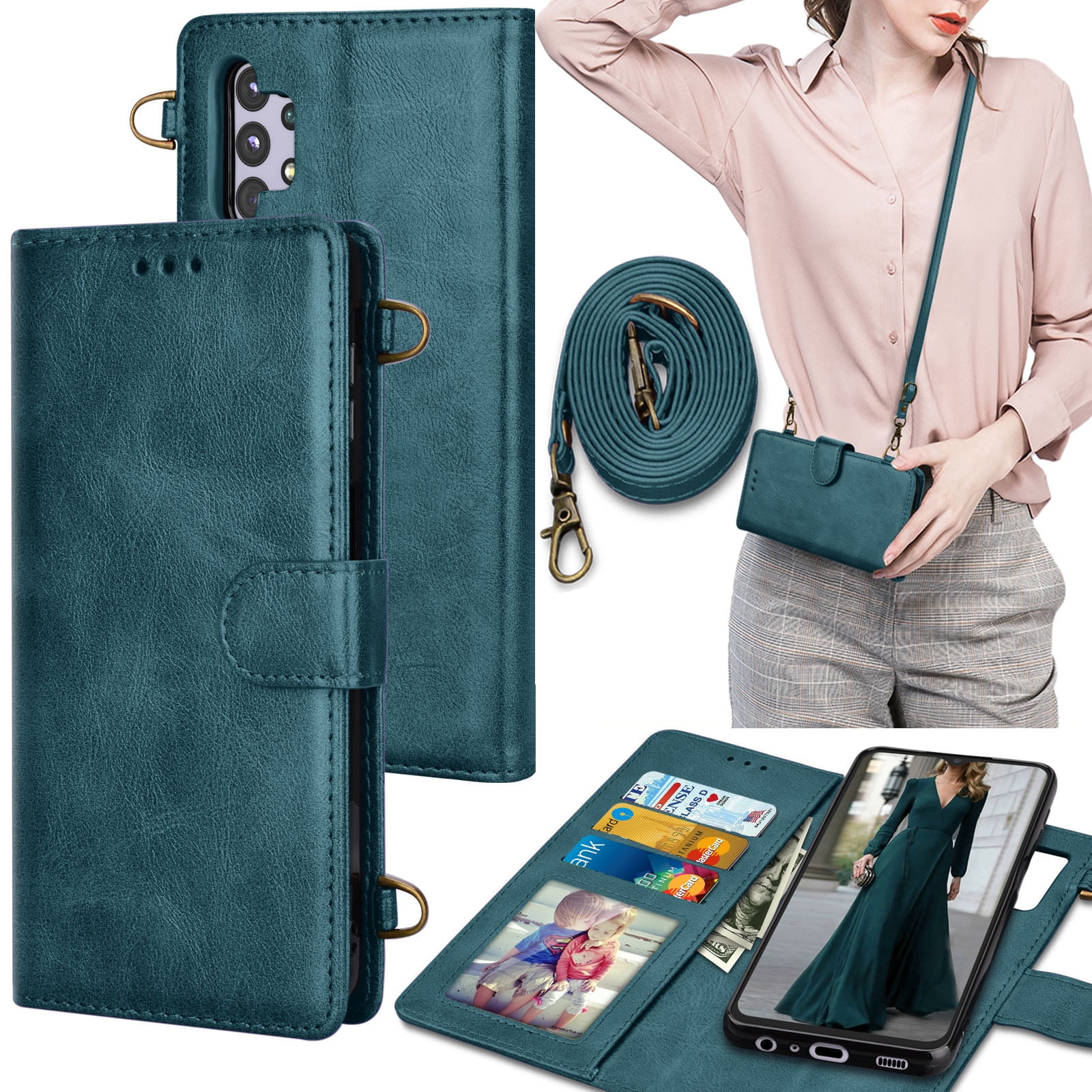 Compatible Samsung Galaxy A32 5G Wallet Case Tiflook Crossbody Shoulder ...