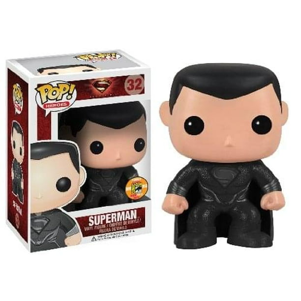 Funko POP! Man Of Steel Superman Black Suit SDCC 2013 Exclusive Vinyl ...