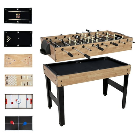 Sunnydaze Indoor Multi-Game Table with Billiards, Push Hockey, Foosball ...