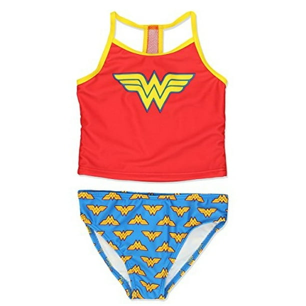 Warner Bros. - Wonder Woman Superhero Girls Tankini Swimwear Swimsuit ...