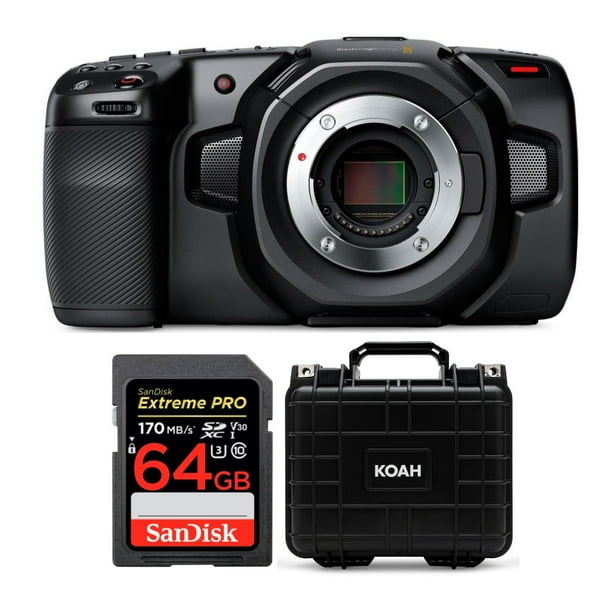 Blackmagic Design Pocket 4K Cinema Camera Bundle with 64GB Memory Card ...
