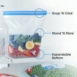 Great Value Freezer Guard Double Zipper Quart Freezer Bags, 75 Count ...