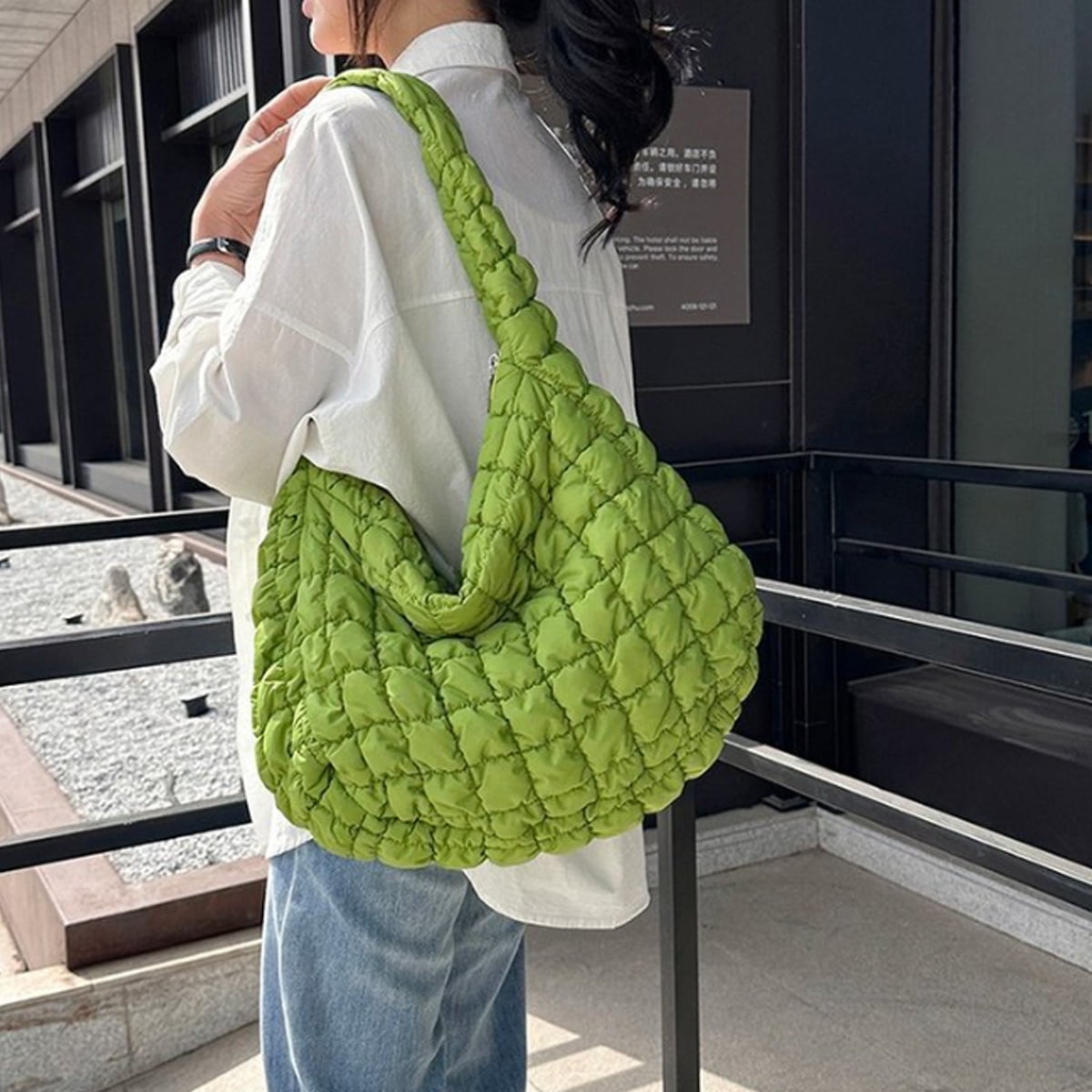 Click here for Mfg2020 Bubble Bags For Women Quilted Tote Bag For... prices